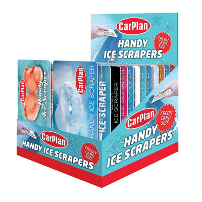 CarPlan ISC001 Credit Card Size Ice Scraper x 4