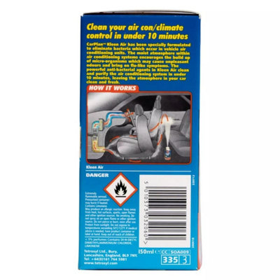 CarPlan Kleen Car Air Con Conditioning Cleaner Bomb Anti-Bacterial 150ml x6