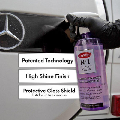 CarPlan No.1 Super Gloss 10 Minutes Treatment Car Paintworks Glass Trim ...