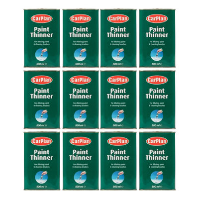 Carplan Paint Thinners For Diluting Paint & Cleaning Brushes 500ml x12