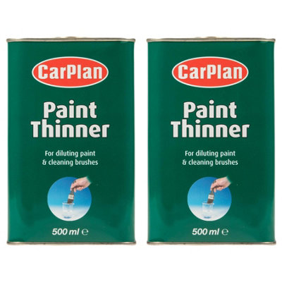 Carplan Paint Thinners For Diluting Paint & Cleaning Brushes 500ml x2 ...