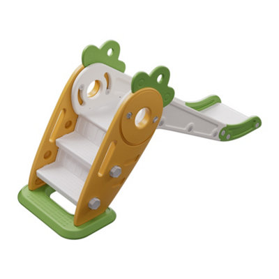Carrot Theme Toddler Slide Foldable Plastic Slide Age 1-3 Freestanding ...