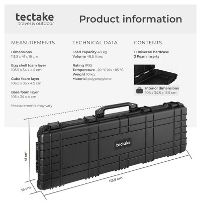 Carry Case - waterproof hard shell for drones, cameras, electronics ...