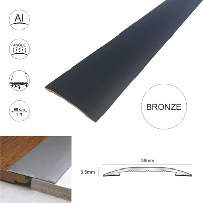 CAS 38mm Self Adhesive Euro Cover Strip Wood Vinyl Tile Door Bar ...