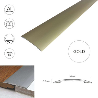 CAS 38mm Self Adhesive Euro Cover Strip Wood Vinyl Tile Door Bar ...