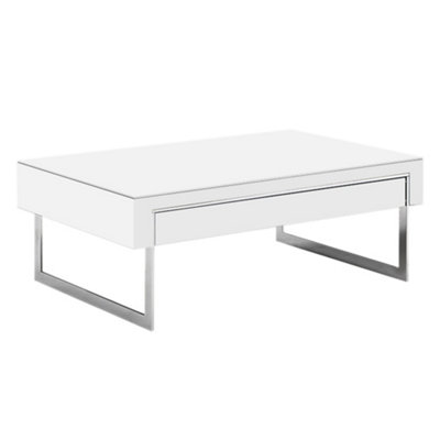 Casa High Gloss Coffee Table With 1 Drawer In White