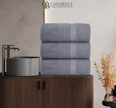 Casabella 3 Pack 90cm x 180cm Super Jumbo Extra Large Bath Sheet