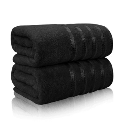Casabella Bath Sheets 2 Pack Jumbo Bathsheet 90x180 cm 100% Cotton ...