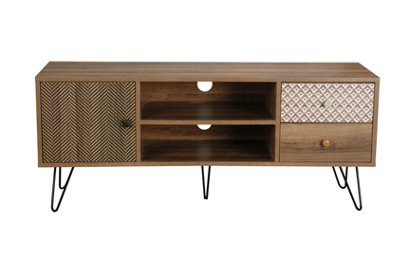 Casablanca TV Media Unit - Quirky Elegance with Black Metal Legs ...