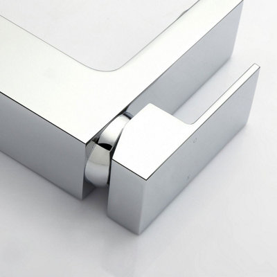 Cascade Edge Square Chrome Lever Basin Mixer Tap & Bath Shower Mixer Tap