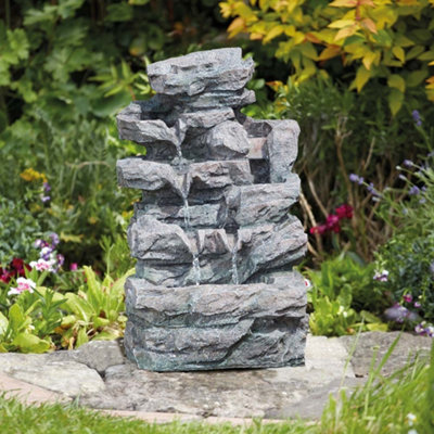 Cascading LED Rockfall Water feature Indoor/Outdoor Self Contained ...