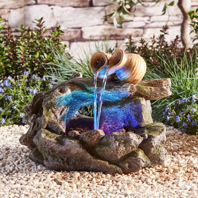 Cascading LED Water Feature (Two Tipping Pots) | DIY at B&Q