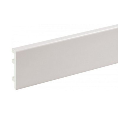 Cashmere Grey Plastic Skirting Board PVC - Status Line Water Resistant ...