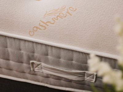 Cashmere Wool 1000 Pocket Sprung Divan Bed Set 6FT Super King 2 Drawers ...