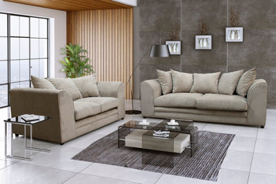 Casper Fabric 3&2 Seater Sofa Set Beige