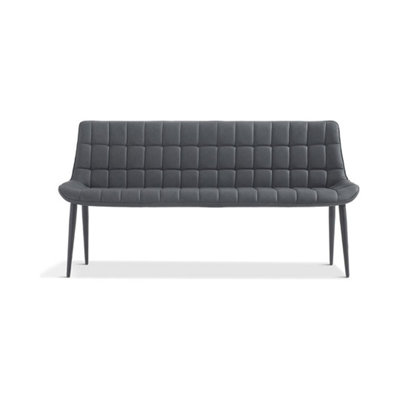 Casper Grey Faux Leather Bench