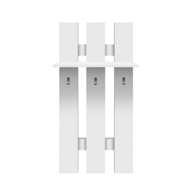 Cassie Wall Mounted Coat Hanger 60cm - White