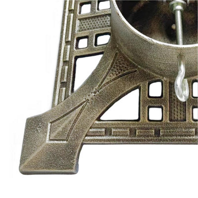 Cast Iron Christmas Tree Stand Gold Lattice for Real Trees up to 8ft