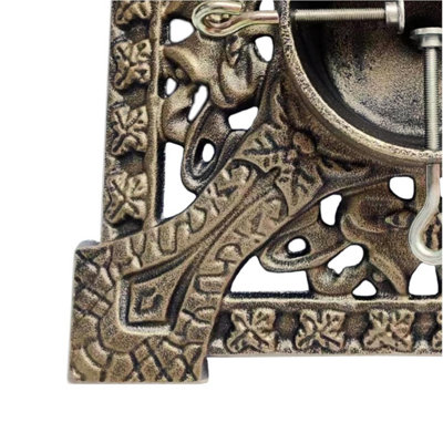 Cast Iron Christmas Tree Stand Victorian Gold for Real Trees up to 8ft