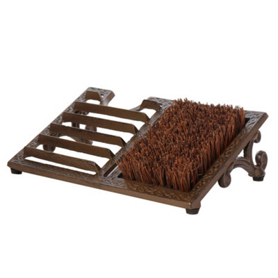 Cast Iron Free Standing Outdoor Garden Boot Brush and Scraper