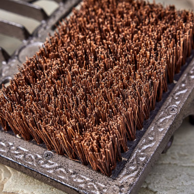 Cast Iron Free Standing Outdoor Garden Boot Brush and Scraper
