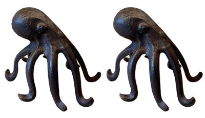 Cast Iron Octopus Phone Holder (Set of 2)