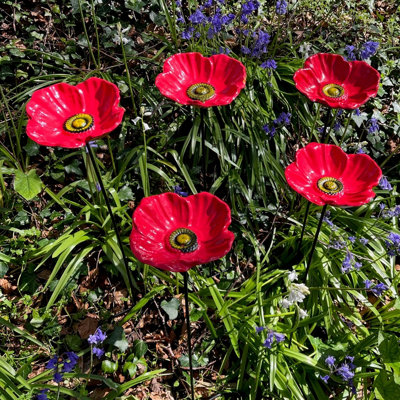 Cast Iron Poppy Dish Wild Bird Feeders (Set of 5) | DIY at B&Q