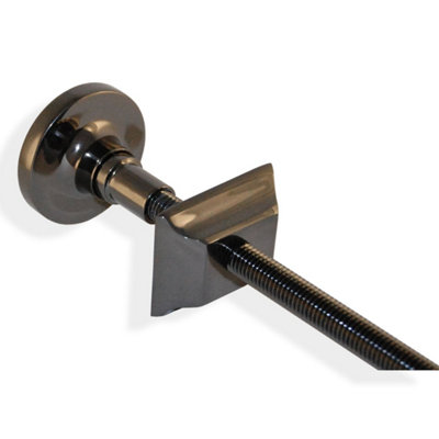 Cast Iron Radiator Luxury Wall Stay Fixing - Black Nickel