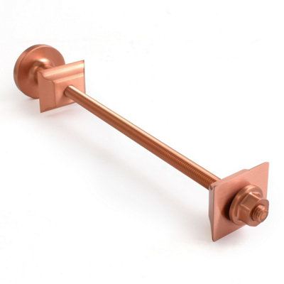 Cast Iron Radiator Luxury Wall Stay Fixing - Brushed Copper | DIY at B&Q
