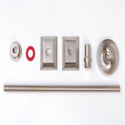 Cast Iron Radiator Luxury Wall Stay Fixing - Satin Brushed Nickel
