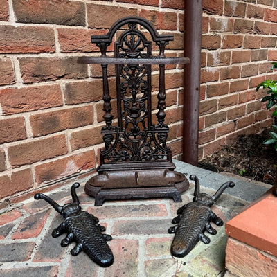 Cast Iron Umbrella Stand & Two Cast Iron Beetle Boot Jacks | DIY at B&Q