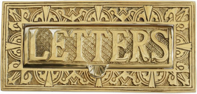Castelion Decorative Brass Letter Box Cover