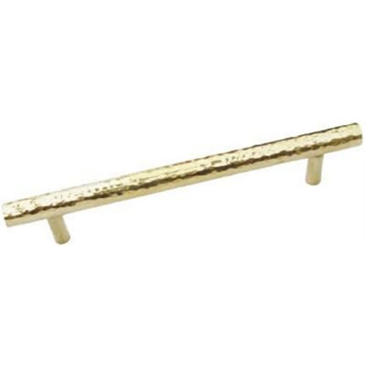 Castelion Large Brass Hammered Pull Handle 170mm | DIY at B&Q
