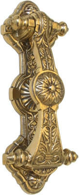 Castelion Large Brass Victorian Sunflower Door Knocker