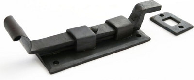 Castelion Small Black Wrought Iron Cranked Bolt