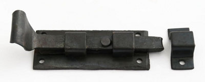 Castelion Small Black Wrought Iron Straight Bolt