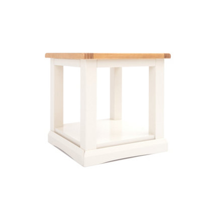 Castelli Off White Side Table with Shelf | DIY at B&Q