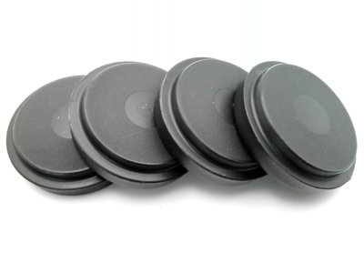 Castor Cups- Large Black Rigid Floor Protector