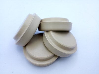 Castor Cups- Small Beige Rigid Floor Protectors