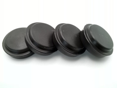 Castor Cups- Small Black Rigid Floor Protectors
