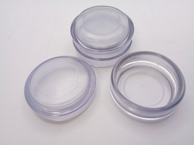 Castor Cups- Small Clear PVC Flexible Furniture/ Floor Protector- Pack of 4