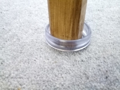 Castor Cups- Small Clear PVC Flexible Furniture/ Floor Protector- Pack of 4