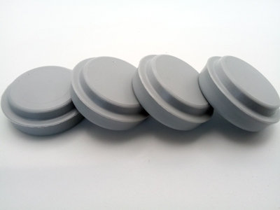 Castor Cups- Small Grey Rigid Floor Protectors