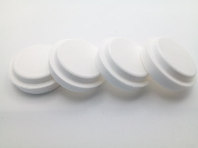 Castor Cups- Small White Rigid Floor Protectors
