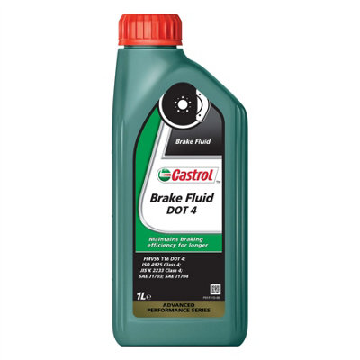 CASTROL Brake Fluid DOT 4 Lubricant 1L SAE J1704 FMVSS 116 ISO 4925 JIS ...