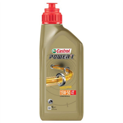 CASTROL POWER 1 SAE 15W50 Engine Oil 4T 4 Stroke 1 Litre Motorcycle ...