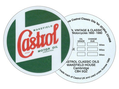 CASTROL Window Service Sticker 3" Diameter Self Adhesive Decal Vinyl DA6275