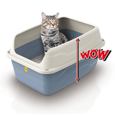 CAT CENTRE Jumbo Cat Litter Tray - Extra Deep Anti-Spillage Box