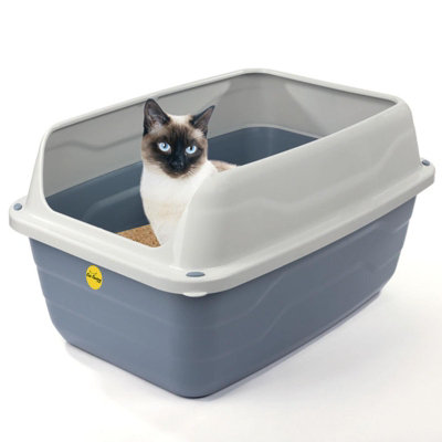 CAT CENTRE Jumbo Cat Litter Tray Extra Deep Anti Spillage Box