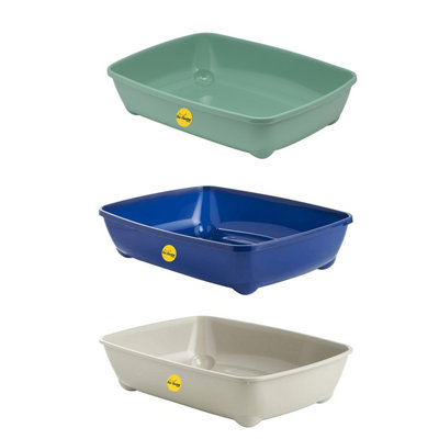 CAT CENTRE Jumbo Oval Pet Tray Without Rim Grey